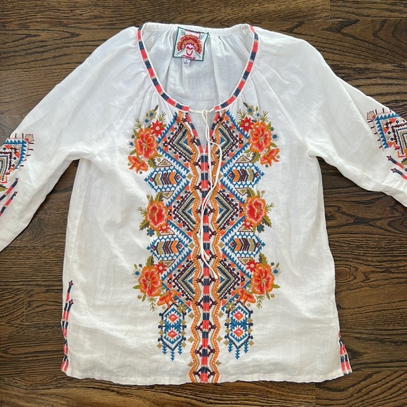 Johnny Was | Tops | Johnny Was Linen Top Size Small | Poshmark